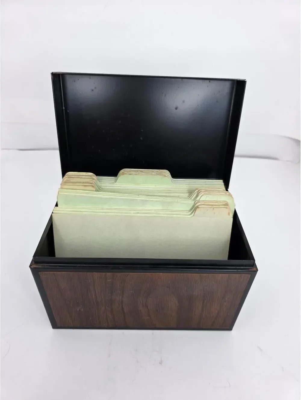 Kitchen | Vintage Metal Card Filerecipe Box W 6 Plus Blank Cards | Poshmark